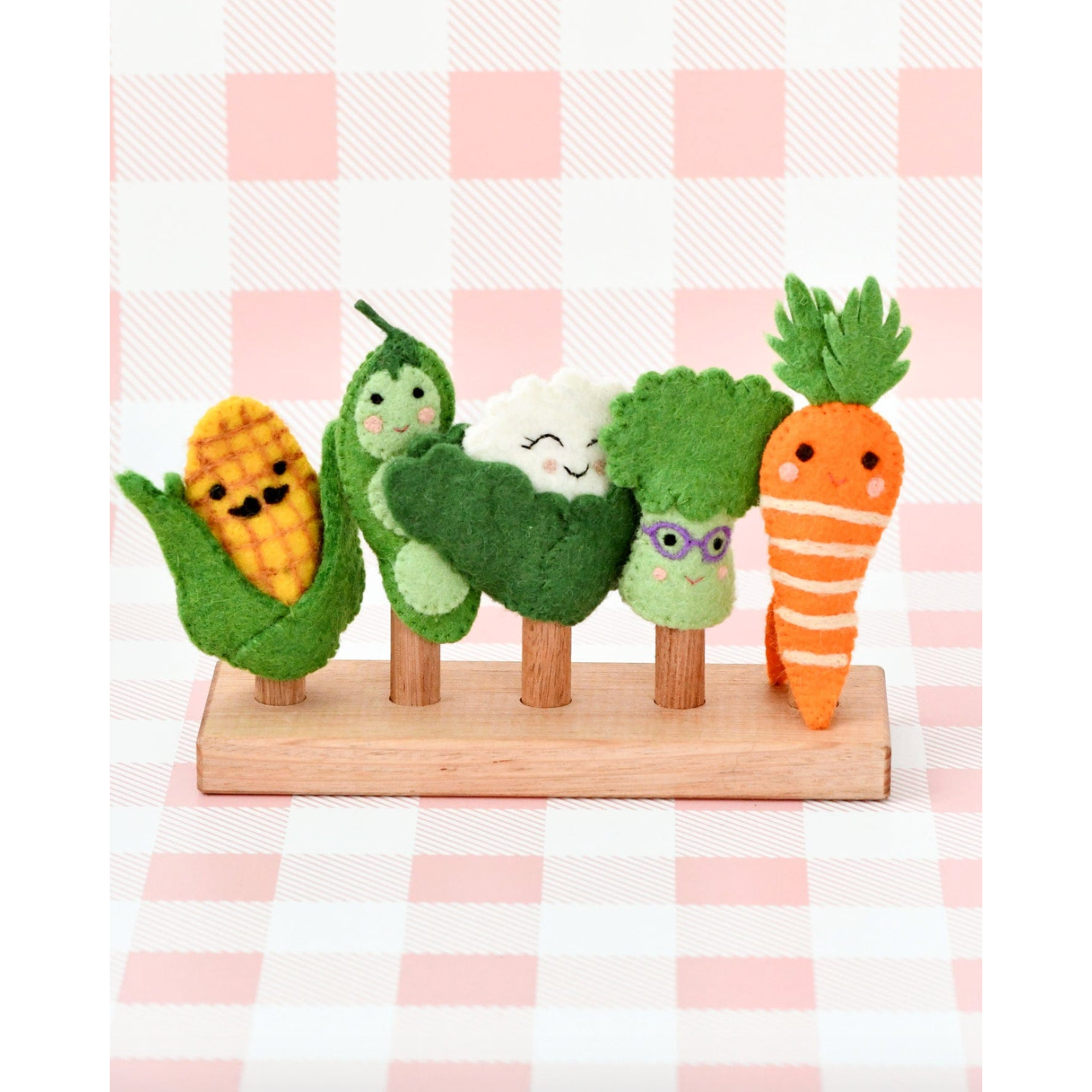 Felt Vegetables Finger Puppets Set – Tallow & Tide
